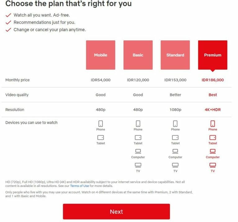 Informasi Terkini Harga Langganan Netflix (Paket Basic, Standar ...