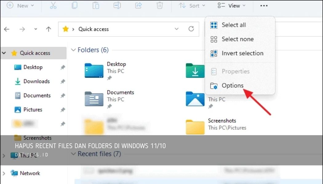 Cara Menghapus Recent Files Dan Folders Di Windows 11/10 Di 2025 ...